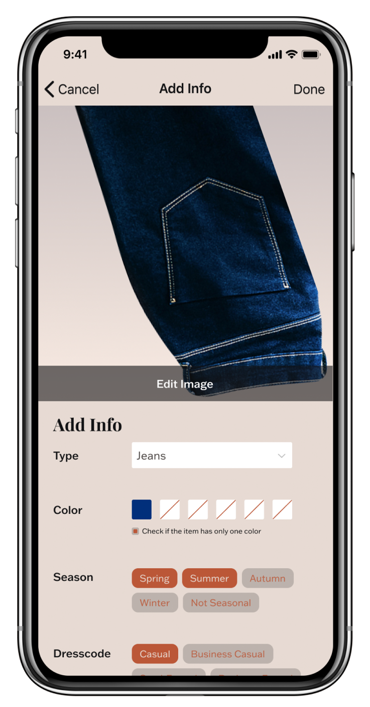 Fashion App UI | Anna Tomberg's Portfolio Site